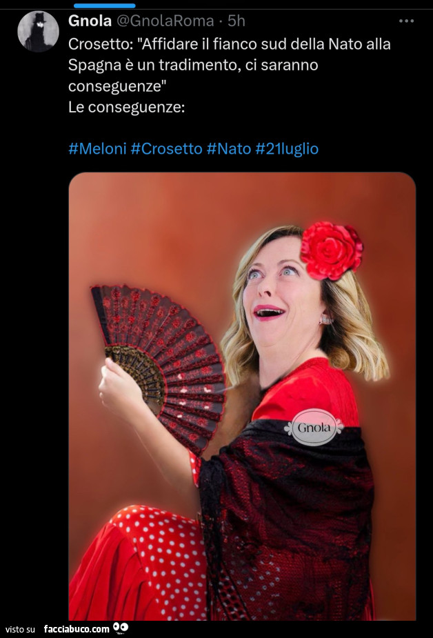 Post satirico pubblicato da STARZ - Facciabuco.com