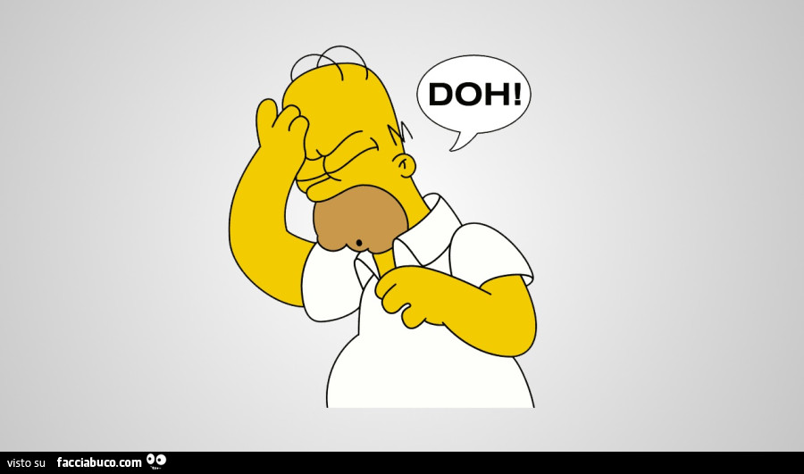 Homer Simpson: doh - Facciabuco.com
